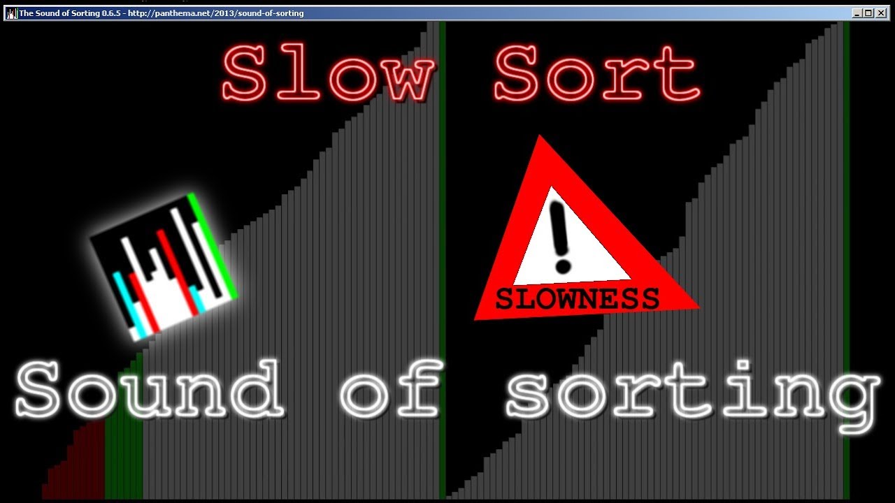 Sound of Sorting - Slow Sort - YouTube