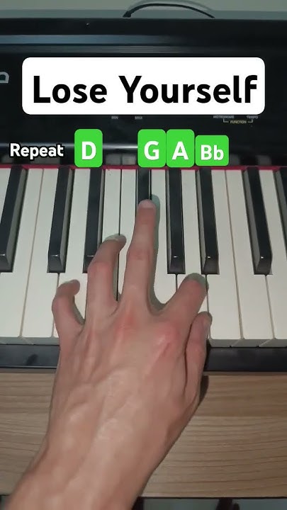 Lose Yourself, PIANO TUTORIAL - How to play lose yourself by Eminem on Piano (Rap section) - YouTube