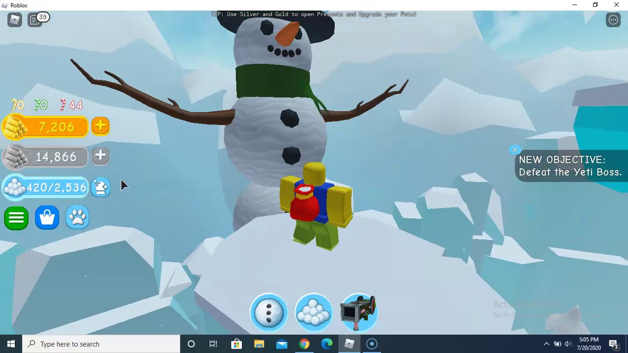 Roblox Snowman Simulator Part 2 Finding the Yeit Boss - YouTube