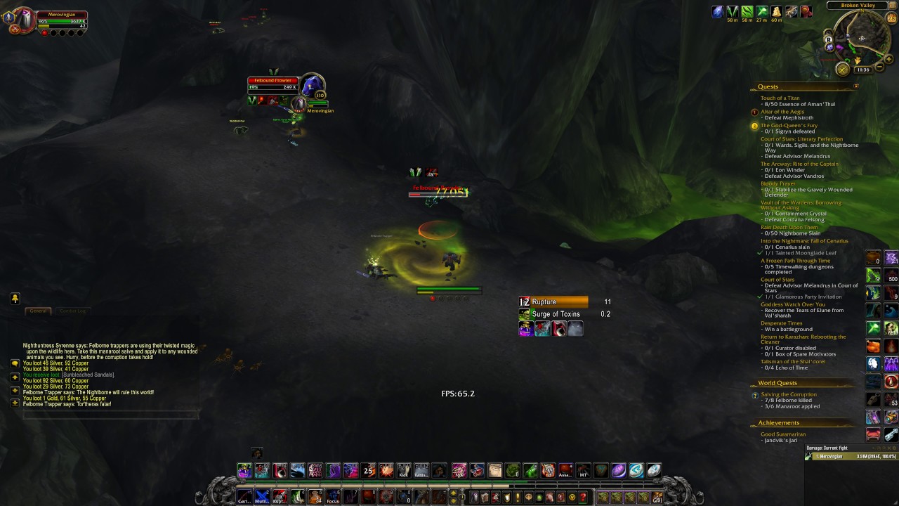 Salving the Corruption Broken Shore WQ WoW Legion - YouTube