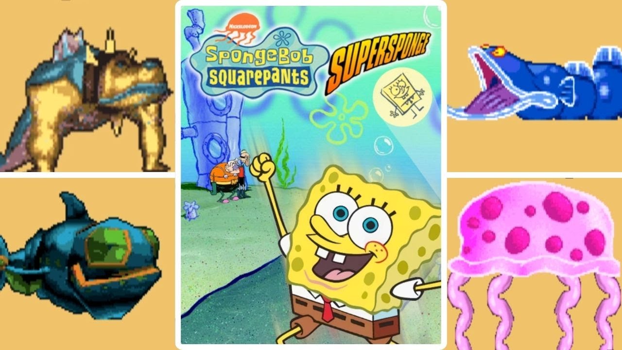 SpongeBob SquarePants: SuperSponge - All Bosses + Ending | PS1 - YouTube