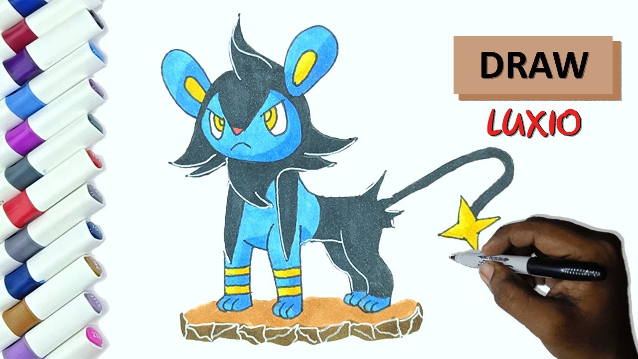 Drawing Luxio !!! How To Draw Luxio from Pokemon - YouTube
