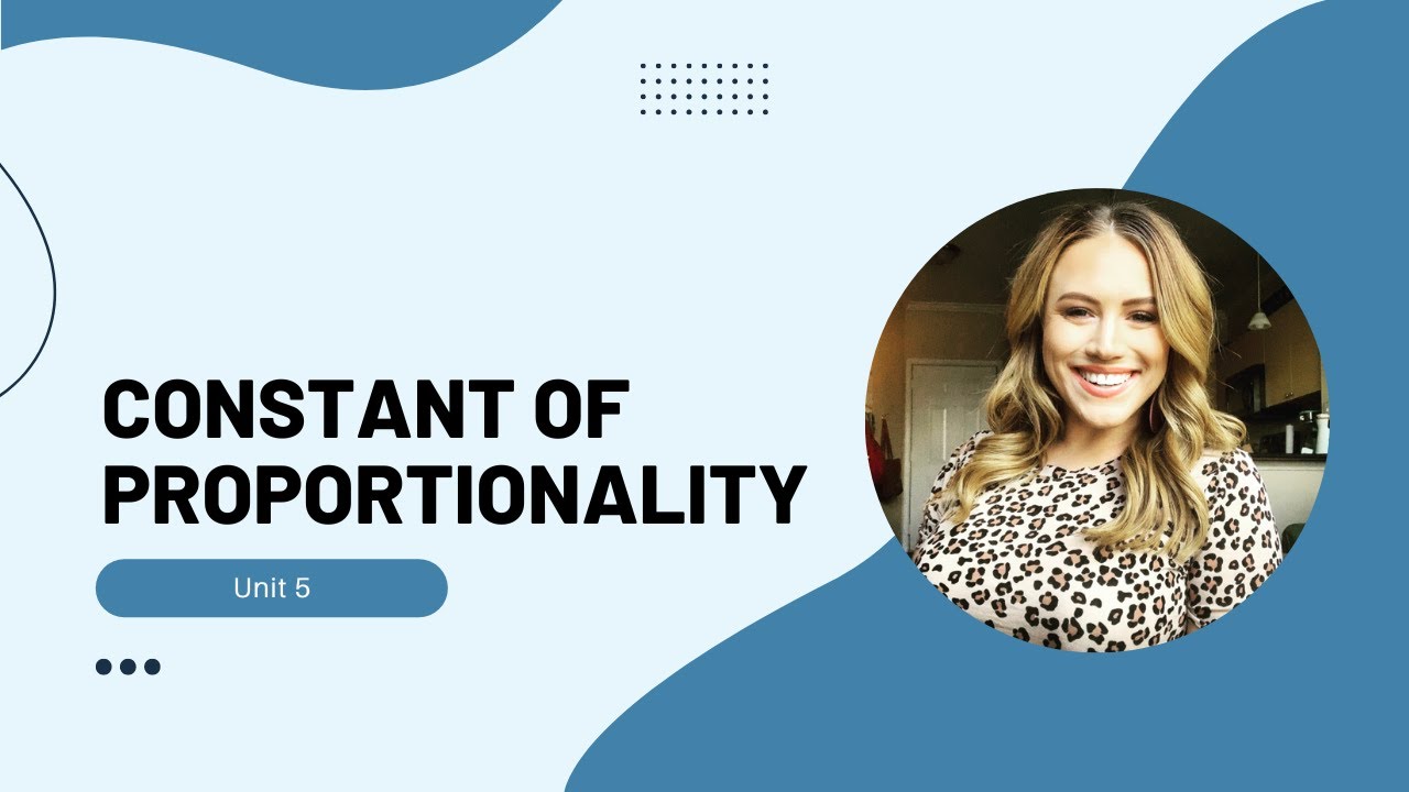 Constant of Proportionality - YouTube