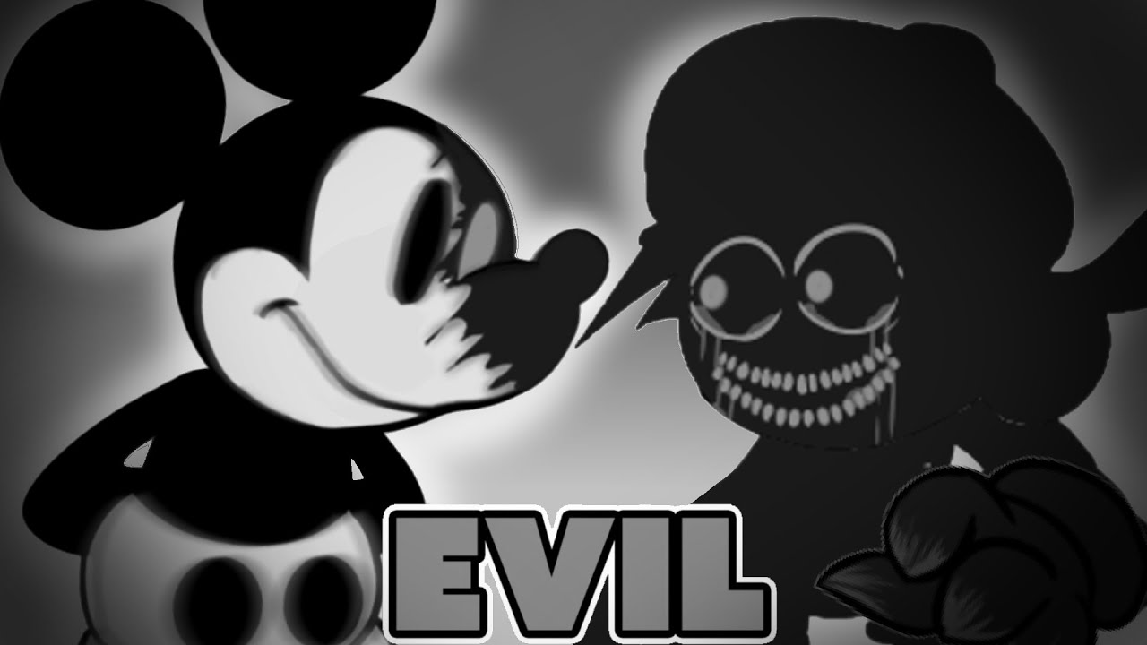 FRIDAY NIGHT FUNKIN' mod EVIL Boyfriend VS Mickey Mouse Day 2 - YouTube