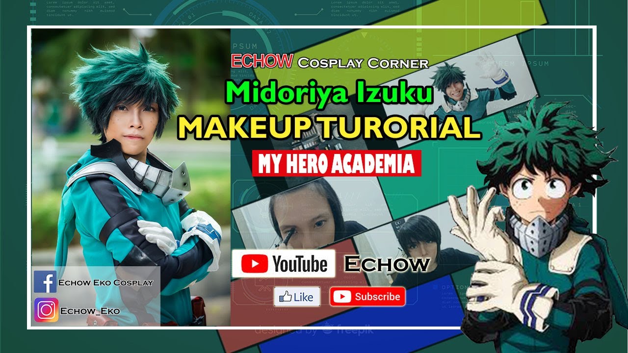 Midoriya Izuku Makeup Tutorial - YouTube