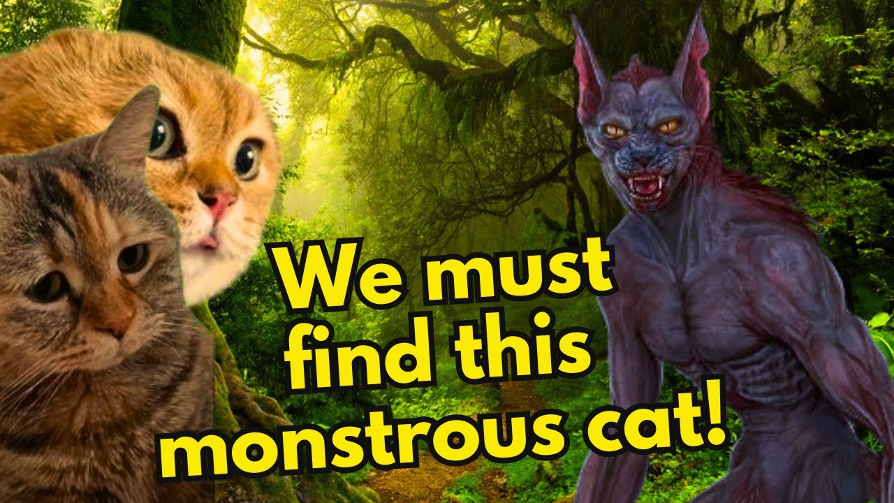 Two Cats Try Monster Hunting in a Forest (Cat Memes) #talkingcats - YouTube