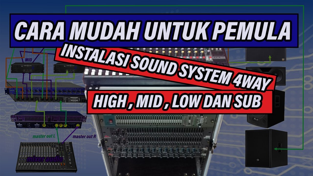 Cara mudah untuk pemula instalasi sound system 4way sub low mid dan ...