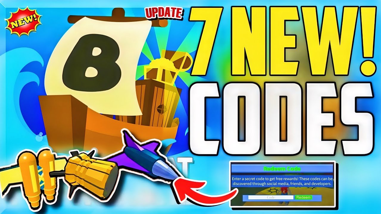 ⚠️ACTIVE⚡REDEEM⚠️BUILD A BOAT FOR TREASURE ROBLOX CODES 2025 - BUILD A ...