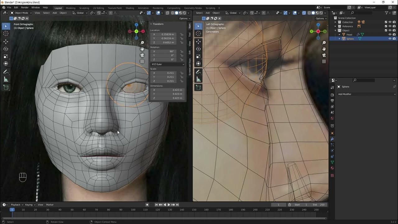 [Blender] Face Modeling _04 - YouTube