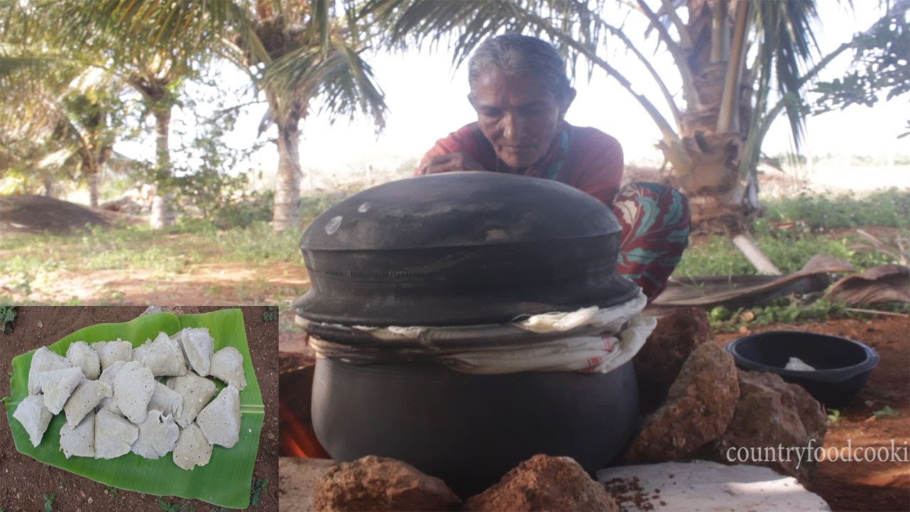 TRADITIONAL CLAY POT PEARL MILLET IDLY prepared by GRANDMA - YouTube