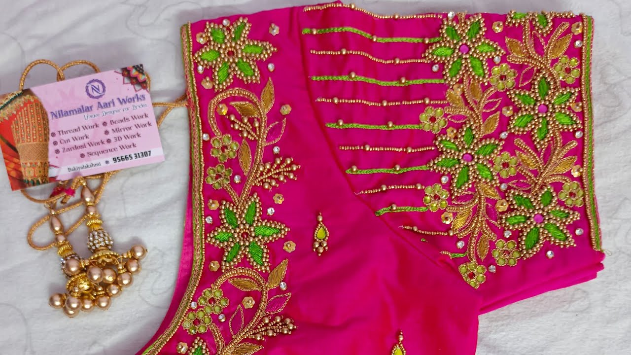 Simple Flower Aari work for beginners - YouTube