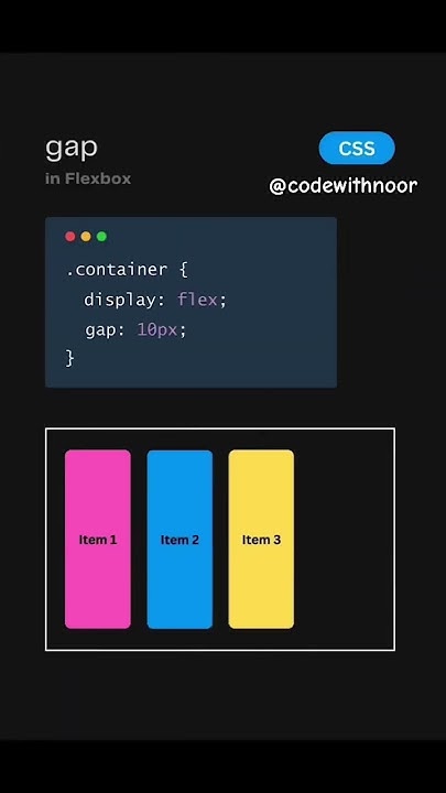 Css gap in flexbox for beginners #shorts #viralvideo #trending - YouTube