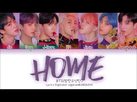 BTS - Home (Renk Kodlu Sözler Eng / Rom / Han / 가사)