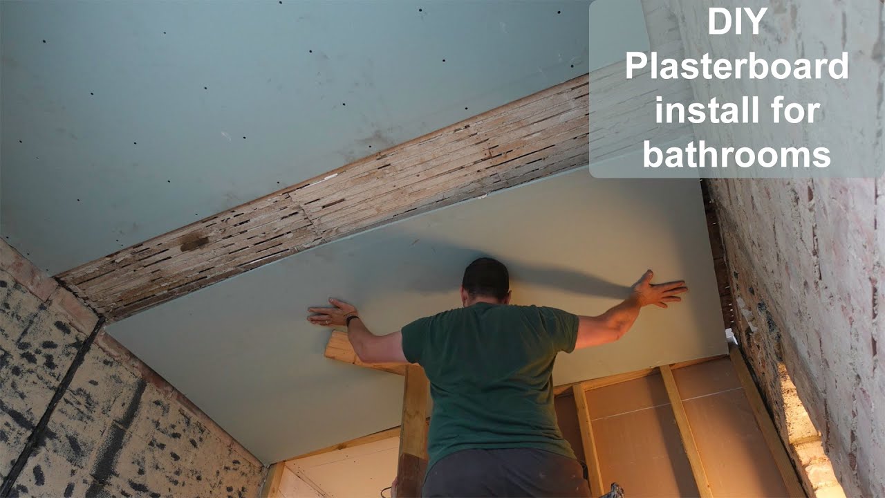 How to plasterboard a bathroom ready for skimming #DIY #Selfbuild # ...