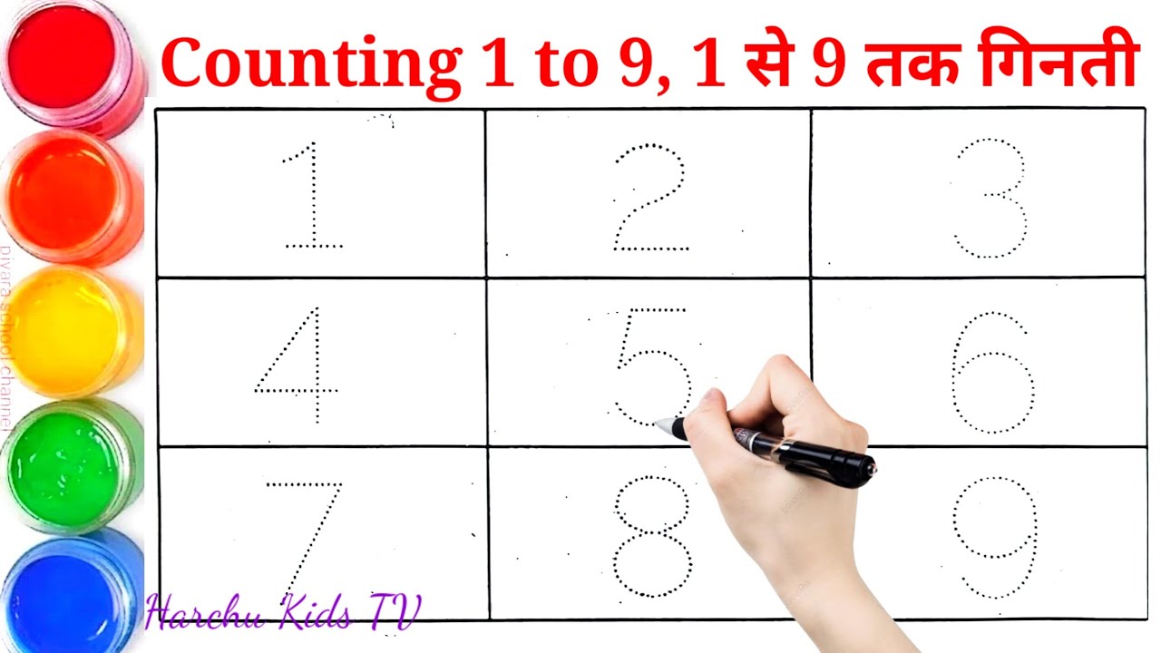Learn Counting 1 to 10 | 123 numbers | Conting song | 123 song | Harchu ...