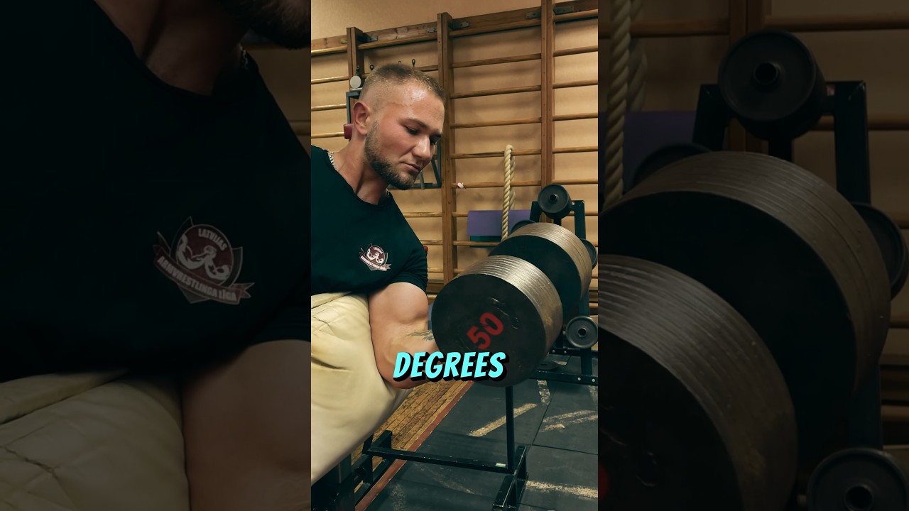 Partial biceps preacher curls for armwrestling training #armwrestling # ...