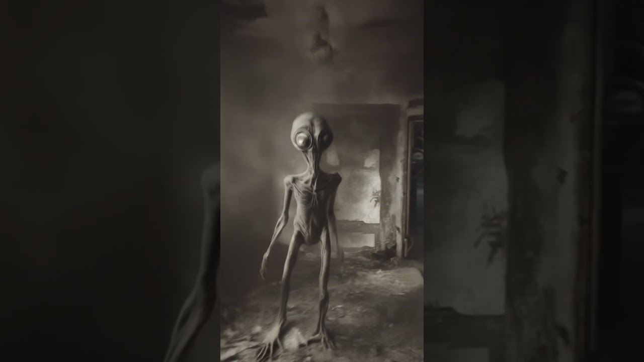 Encountering Two Scary Aliens in a Haunted Abandoned House - Go IT