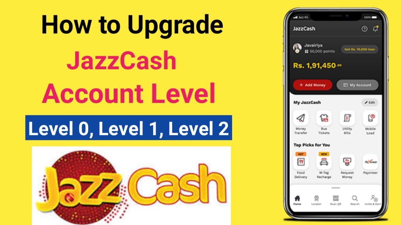 how to upgrade jazz cash account into next level | Jazz Cash Account ...