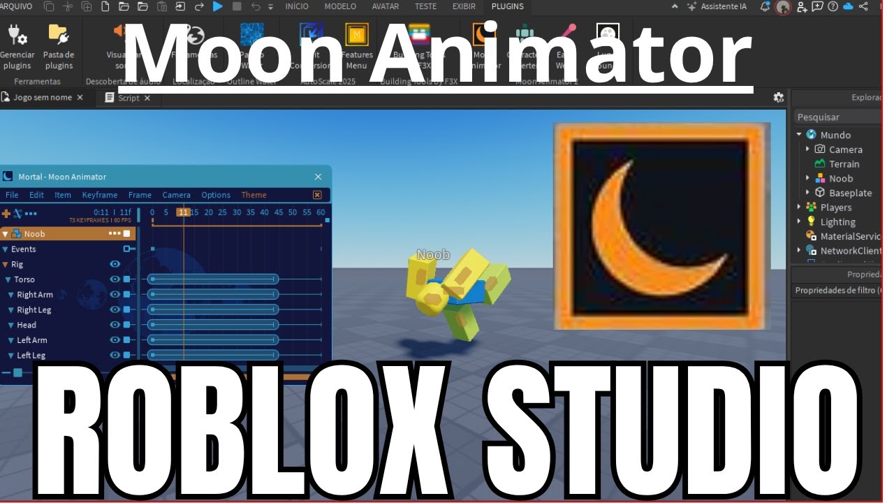 [ROBLOX STUDIO] Moon Animator - como mexer no Plugin ! - YouTube