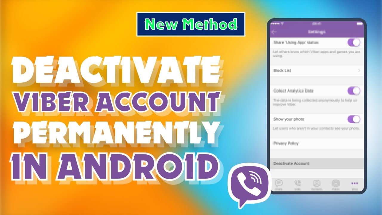 Deactivate Your Viber Account Permanently In Android 2024 | Skill Wave ...