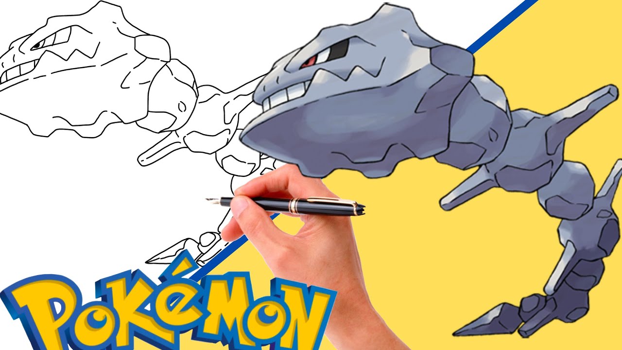 Como Desenhar FACILMENTE O POKÉMON STEELIX ! #208 | geração 2 - YouTube