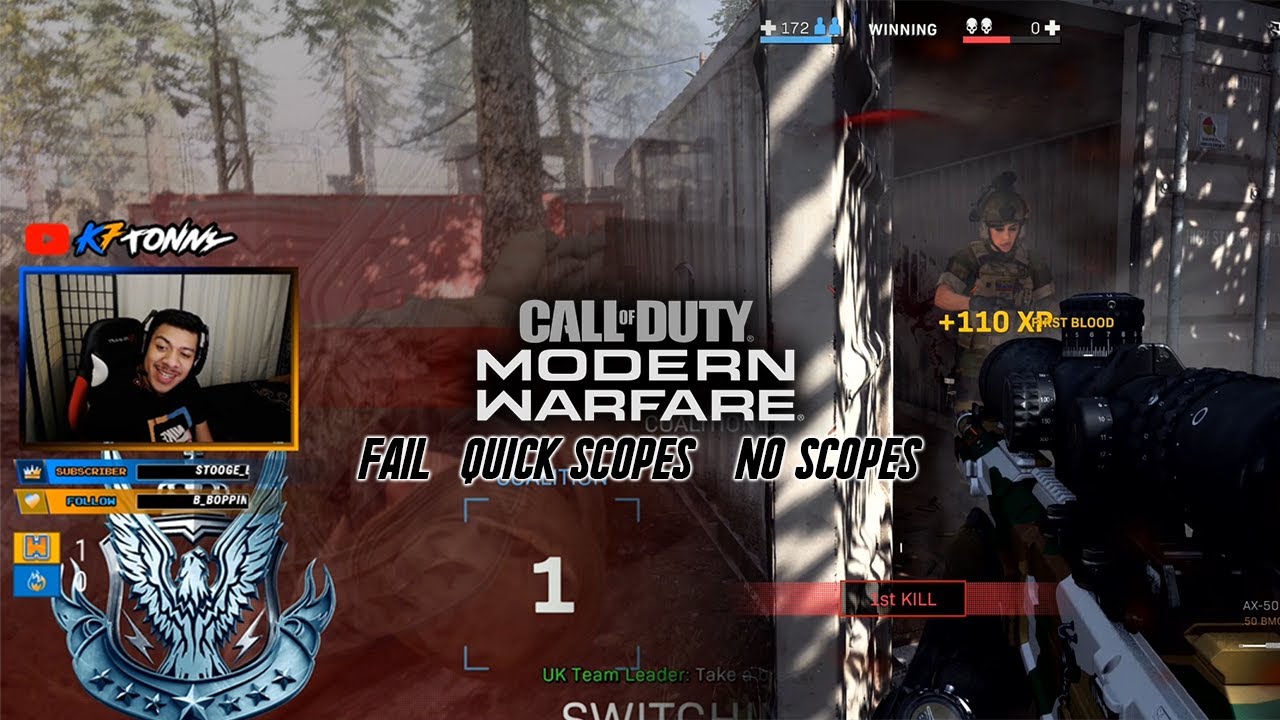FAIL, QUICK SCOPES, AND NO SCOPES - MODERN WARFARE[Stream Highlights #2] - YouTube