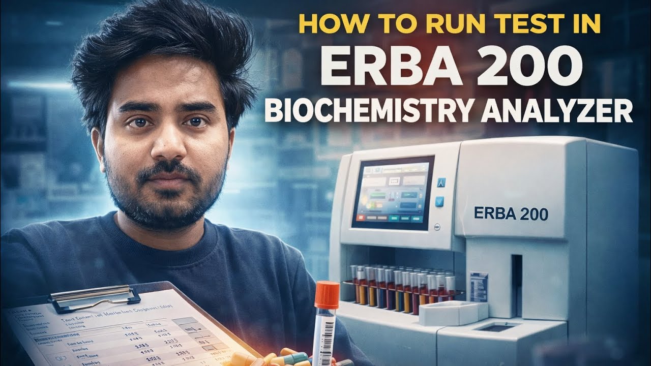 How to run test in ERBA 200 biochemistry Analyzer in the lab ....🥼👀👀🥼 ...