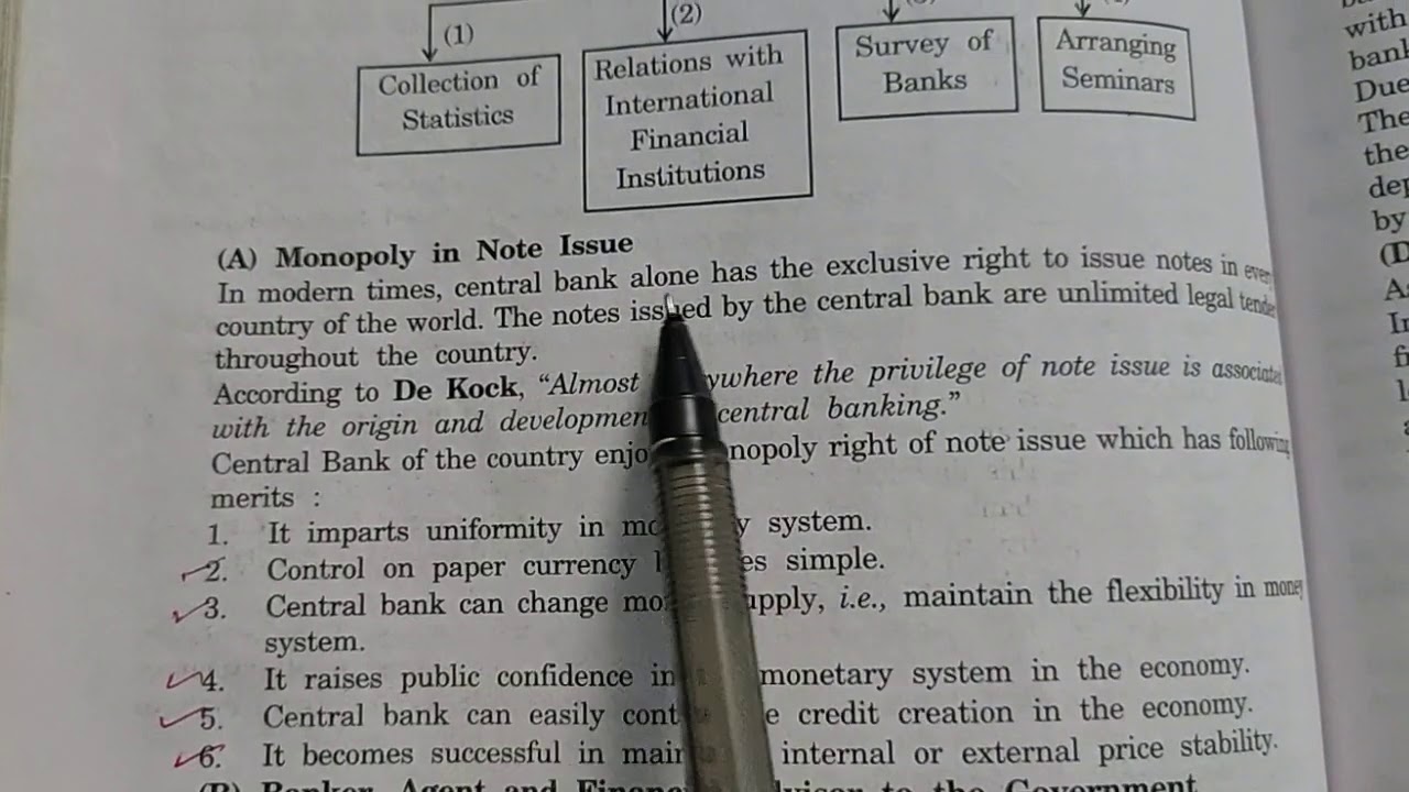 class 12 Economics: Central bank of India and its functions - YouTube