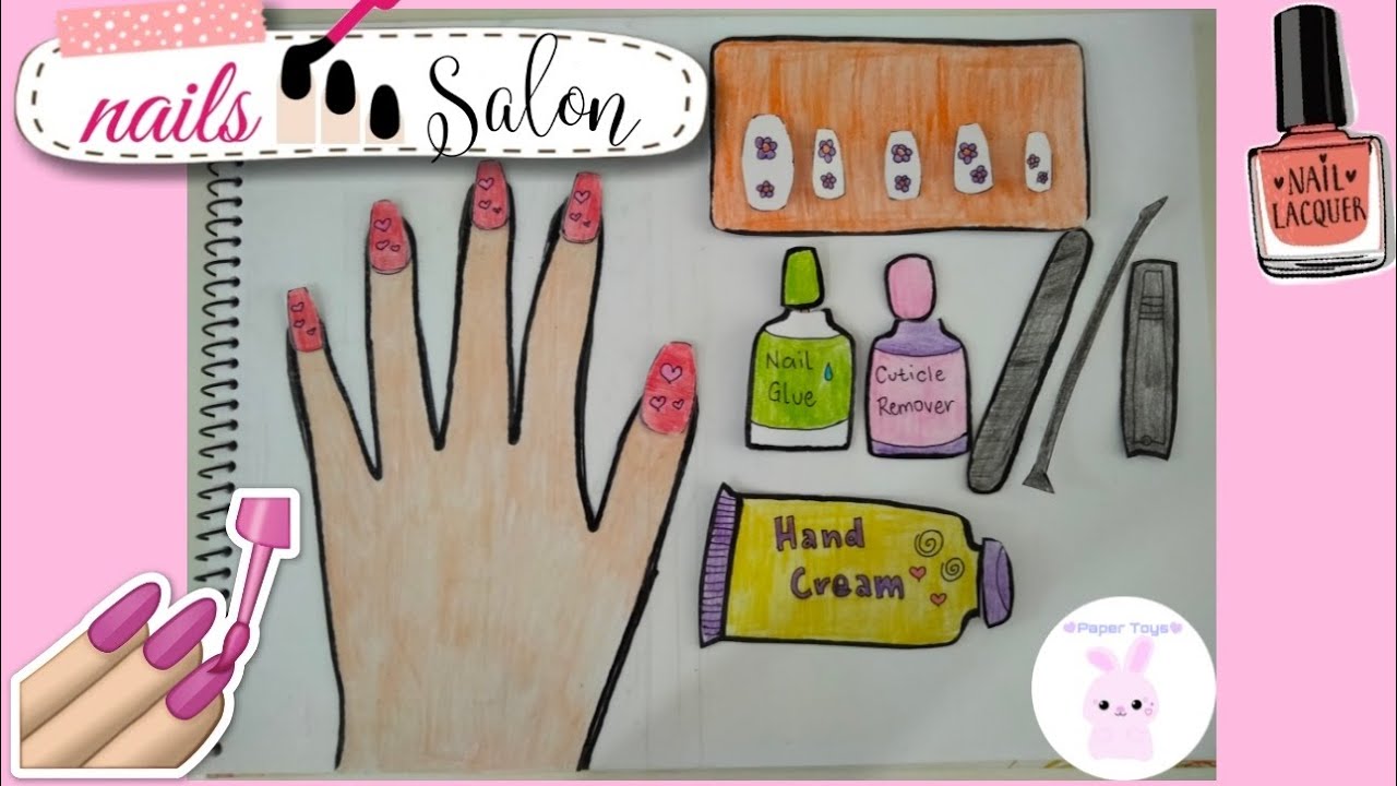 [💸paperdiy💸] Nail Salon Paper Toys DIY - YouTube