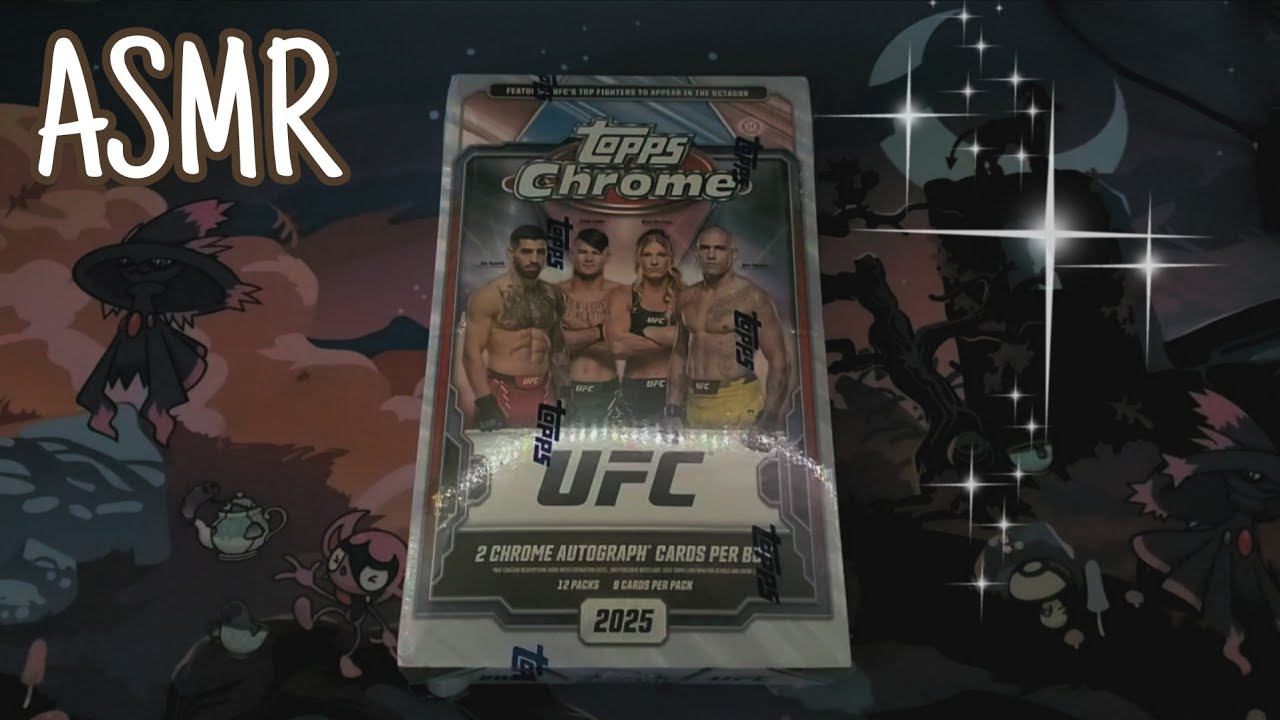 ASMR Topps Chrome UFC Hobby Box Opening | Whispering, Tapping, Etc ...
