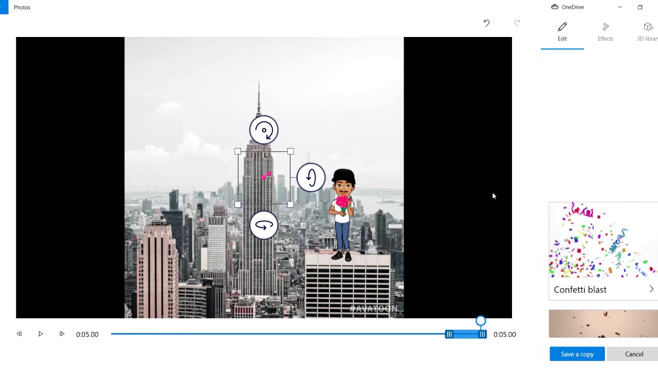 how to add 3D effects in Microsoft Photos - YouTube