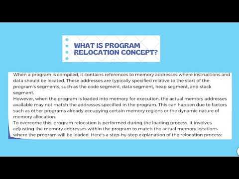 18CS61: System Software and Compilers :Program Relocation Concept. - YouTube