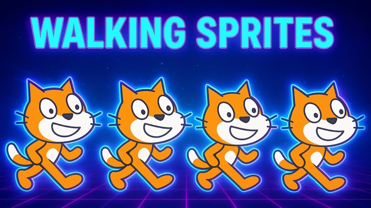 How to make your sprites walk with arrow keys in scratch - YouTube