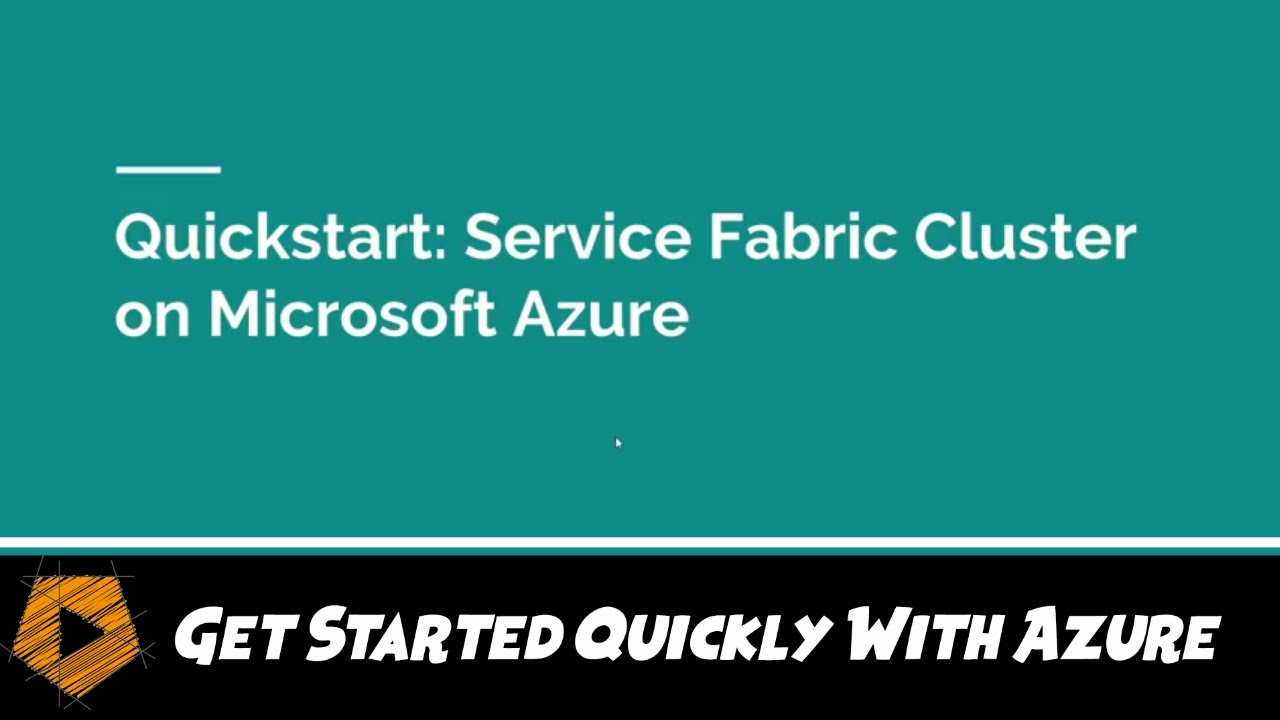 Quickstart Deploy An App To Azure Service Fabric Youtube