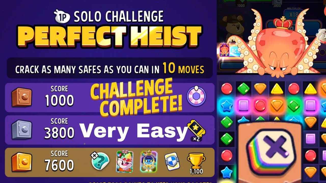 color climb boombs away solo challenge perfect heist 7600 score | match ...