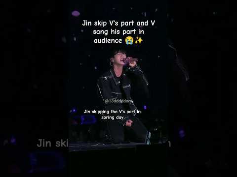 V singing his part in spring day in audience😭🔥#taejin #bts #shorts #jin #runseokjin_eptour #taehyung