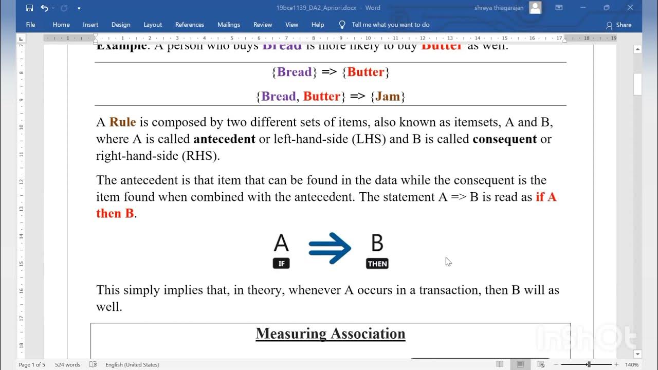 Apriori Algorithm - Association Rule Mining in RapidMiner Software - YouTube