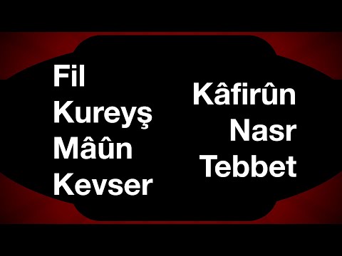 Fil kureyş maun kevser kafirun nasr leheb sureleri tecvitli en yavaş kuran hatmi 30. cüz