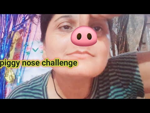piggy nose challenge 🐽challenge piggy nose funny challenge video - YouTube