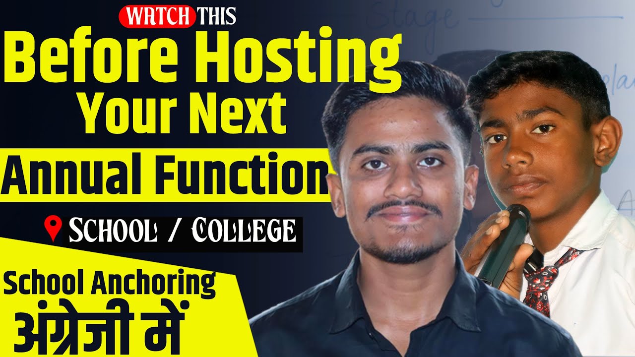 Annual Day Stage Anchoring | How To Host Annual Day Event | School ...