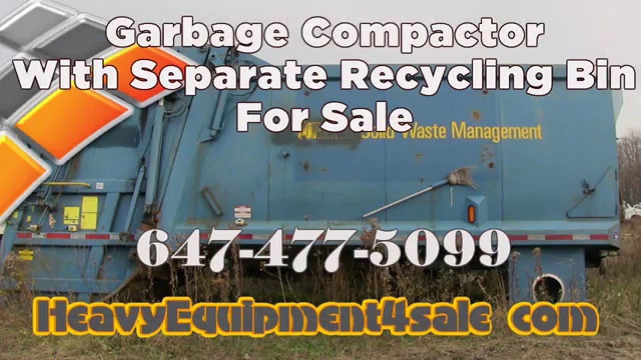 Garbage Compactor with separate recycling unit for sale Toronto Ontario ...
