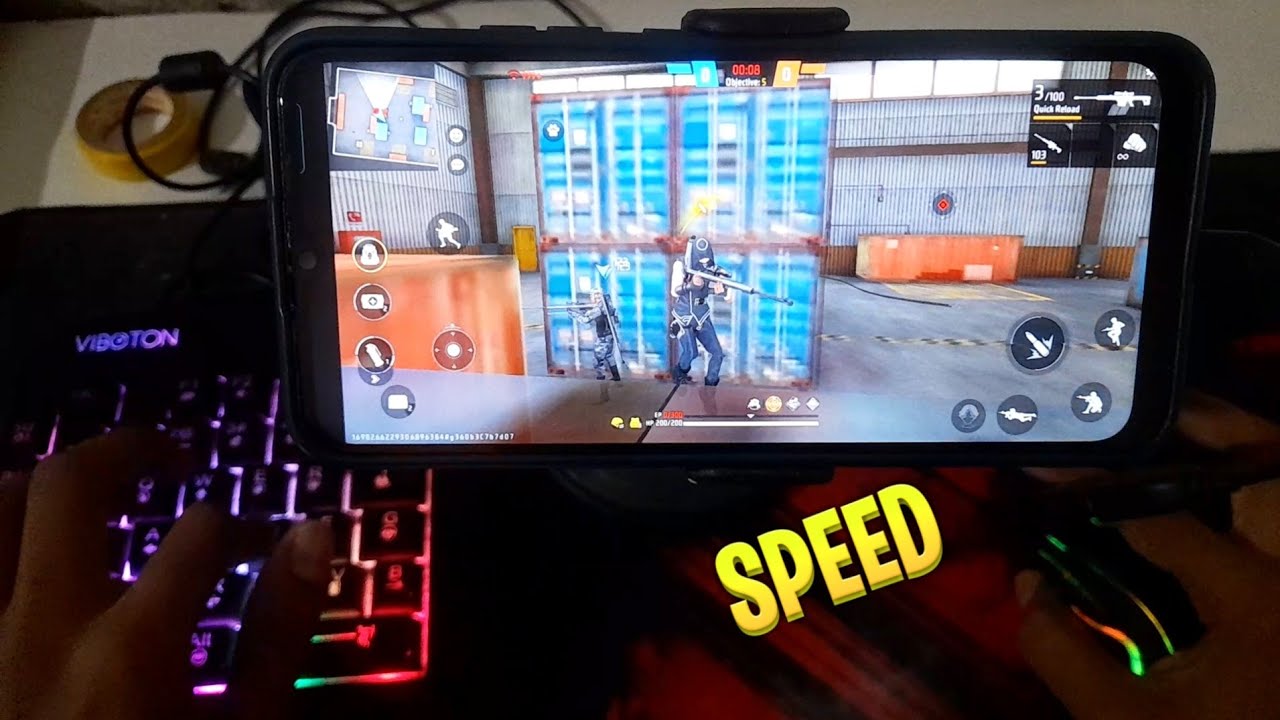 Speed Gameplay Keyboard Mouse On Mobile Free Fire Gameplay / How To ...