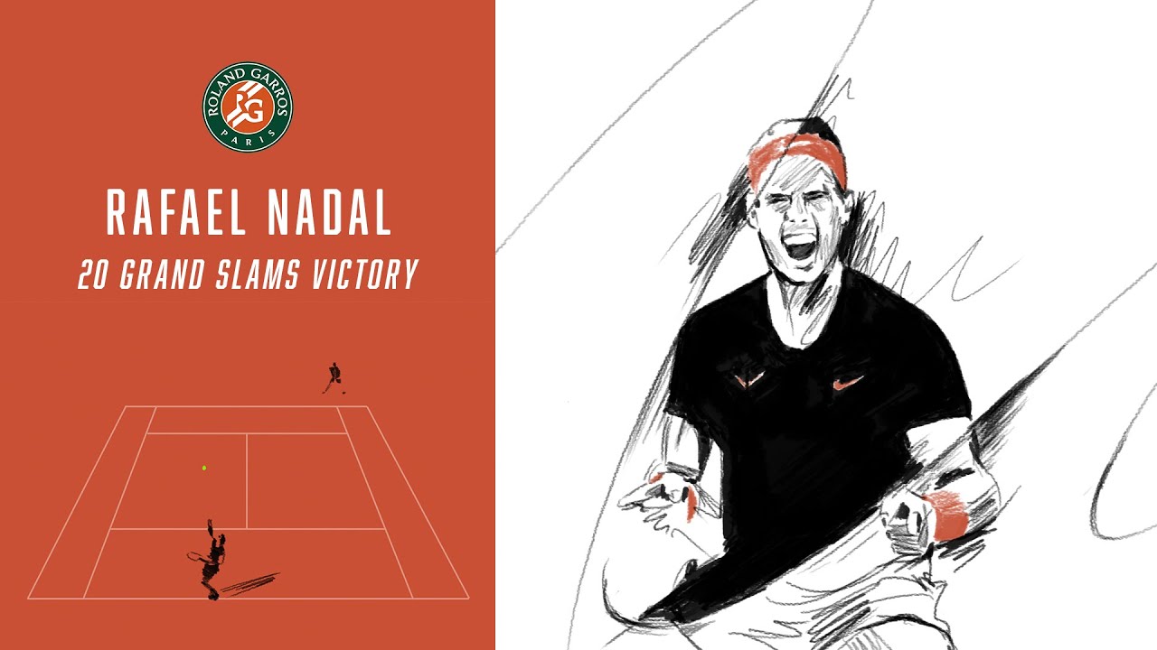 Rafael Nadal wins 20 grand slams at Roland Garros 2020 - rotoscope ...