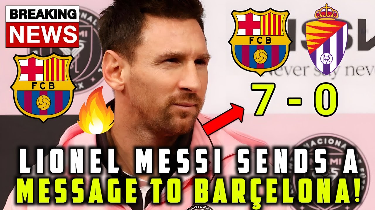 🚨URGENT! LIONEL MESSI SENDS A MESSAGE AND CONGRATULATES BARCELONA ...
