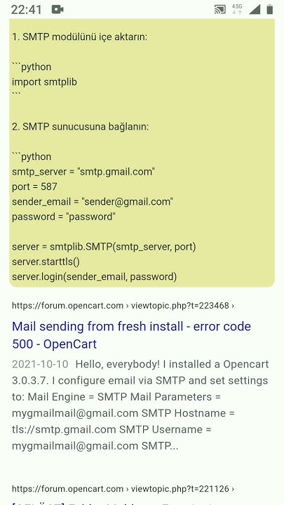 Python kullanarak SMTP mail gönderimi nasıl yapılır - YouTube