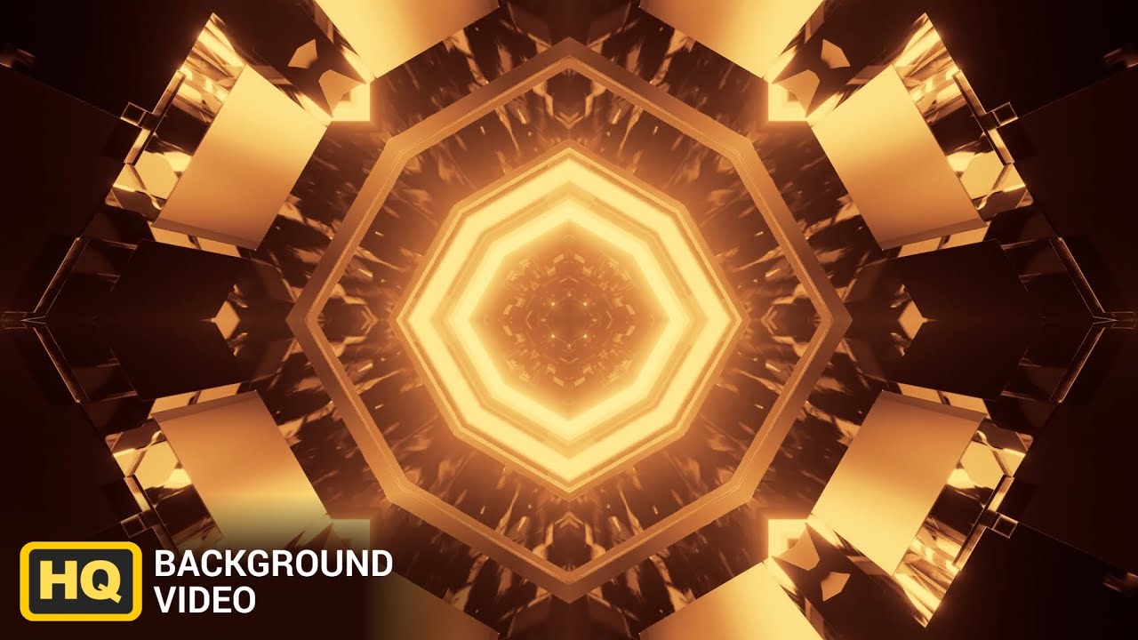 Golden Loop Abstract VJ Motion Background | Neon Light Loops | Free ...