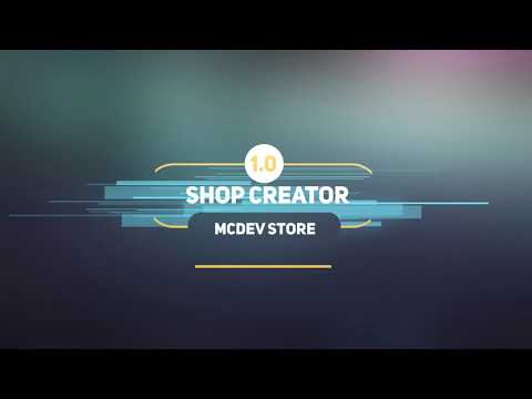 Shop Creator - MCDEV Store - YouTube