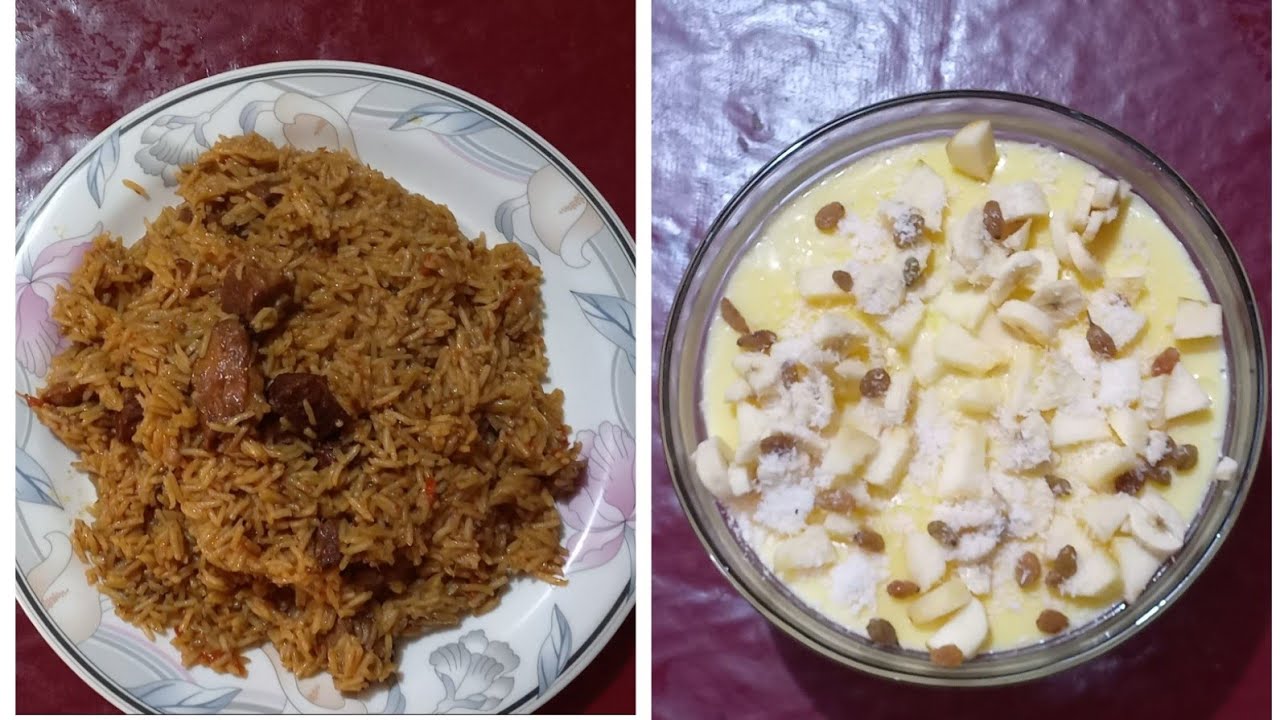 Sham ka khana | Gosht ka Pulao |Custurd New Recepi - YouTube