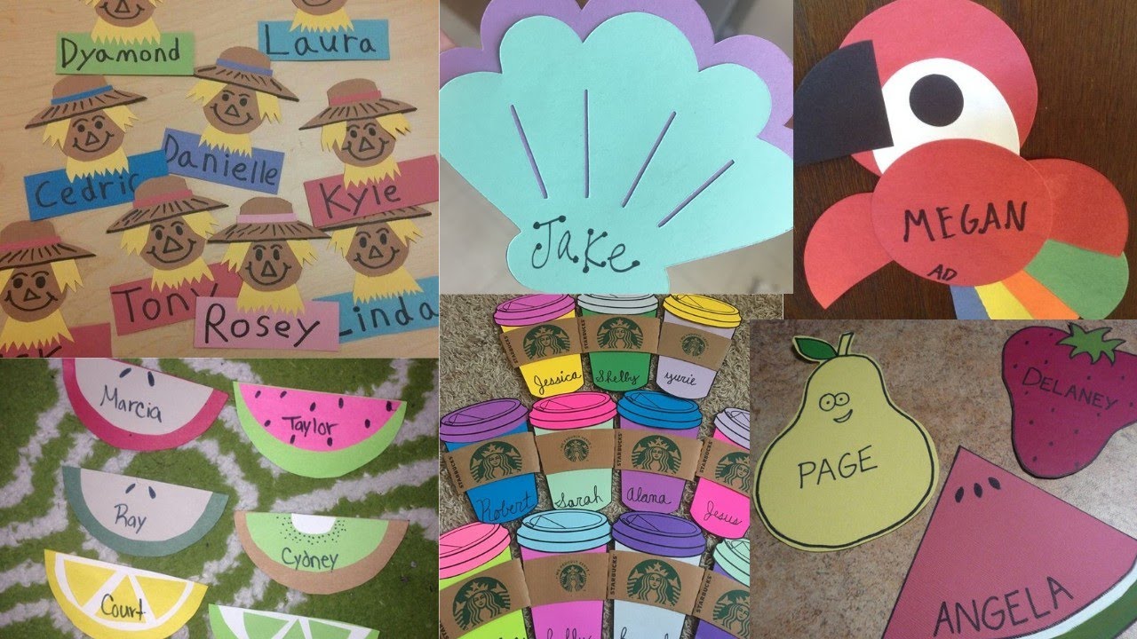 Preschool Copy name tags decoration ideas/DIY Copy name tags design ...