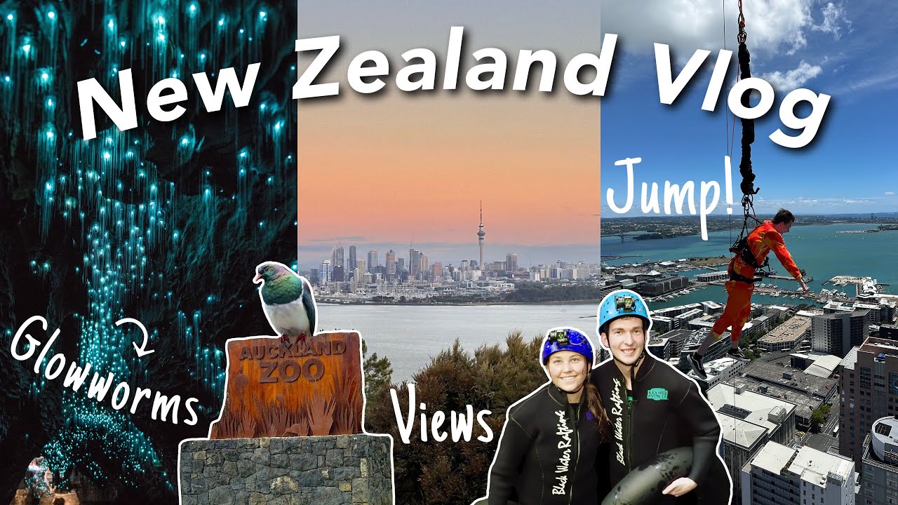 New Zealand Vlog | Waitomo Glowworm Caves, Auckland Sky Jump + more ...
